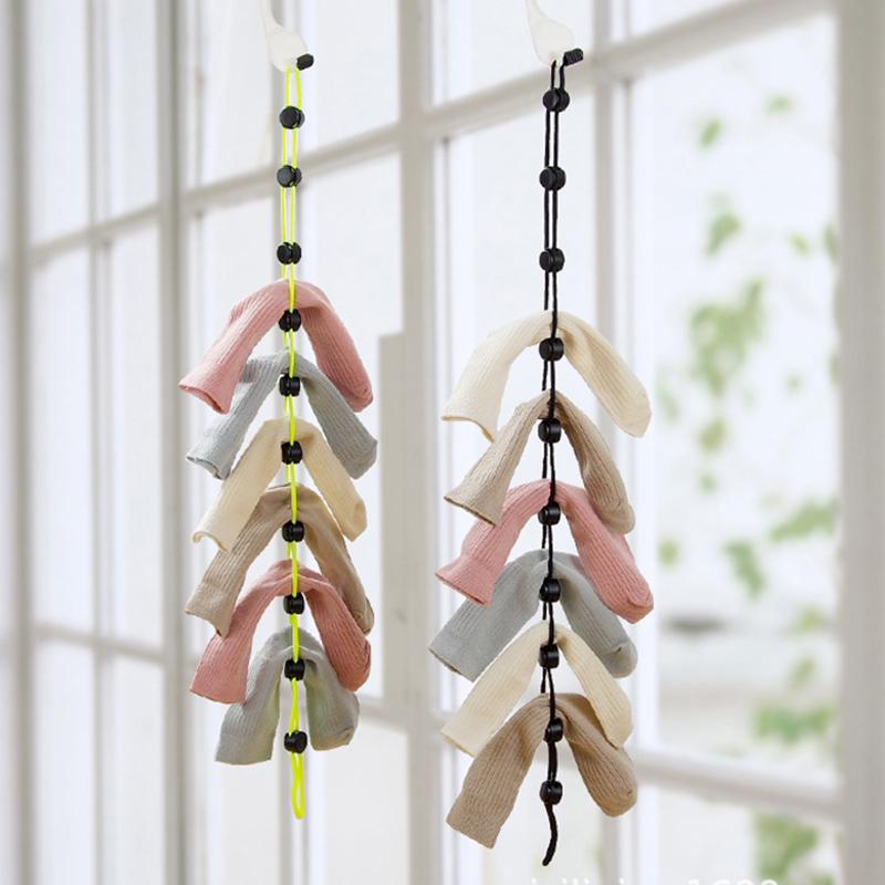 1PC Home Socks Hanging Rope Multi-function Stockings Drying Socks ...