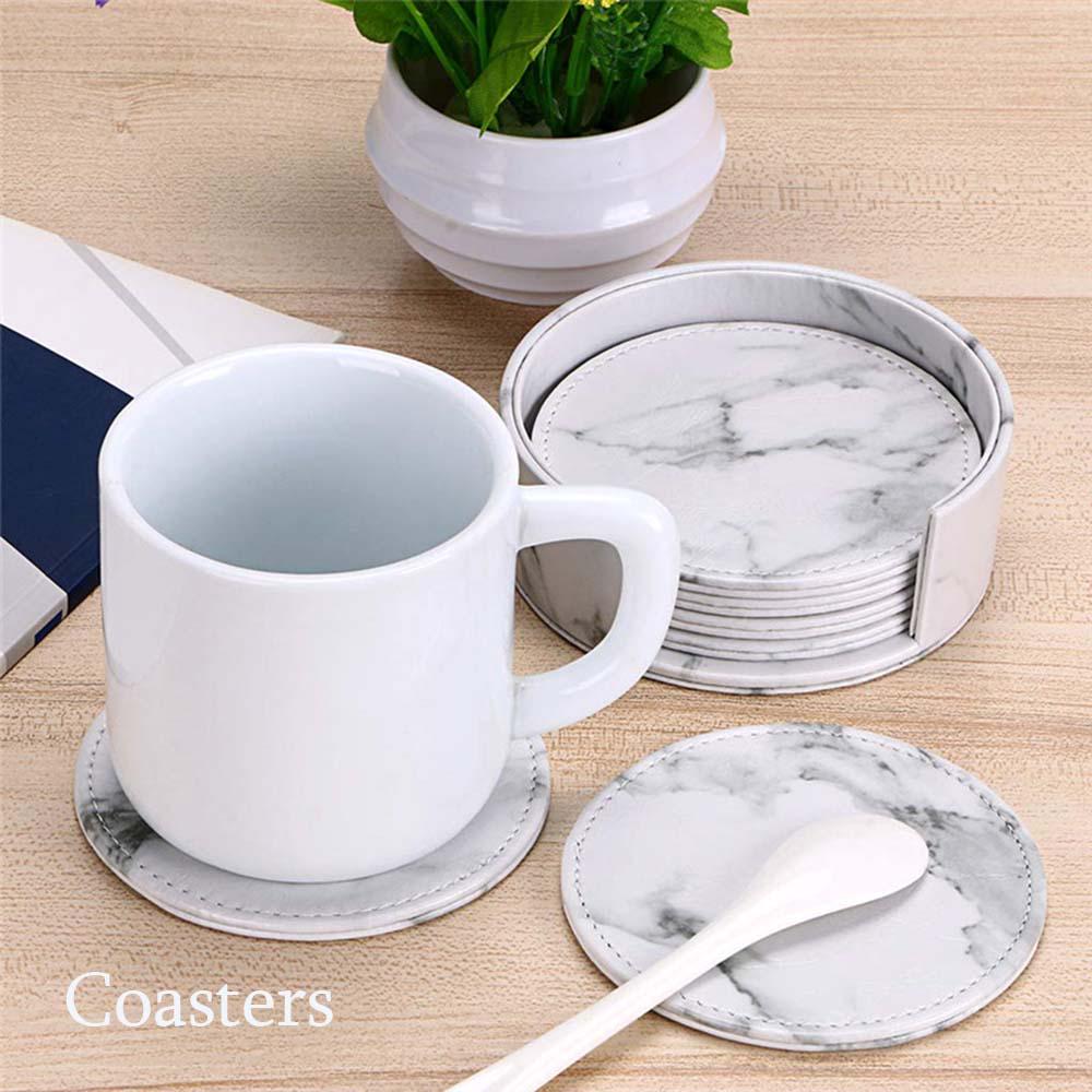 Buy Marbling Protective Pad Genuine Leather Round and Square Insulation ...