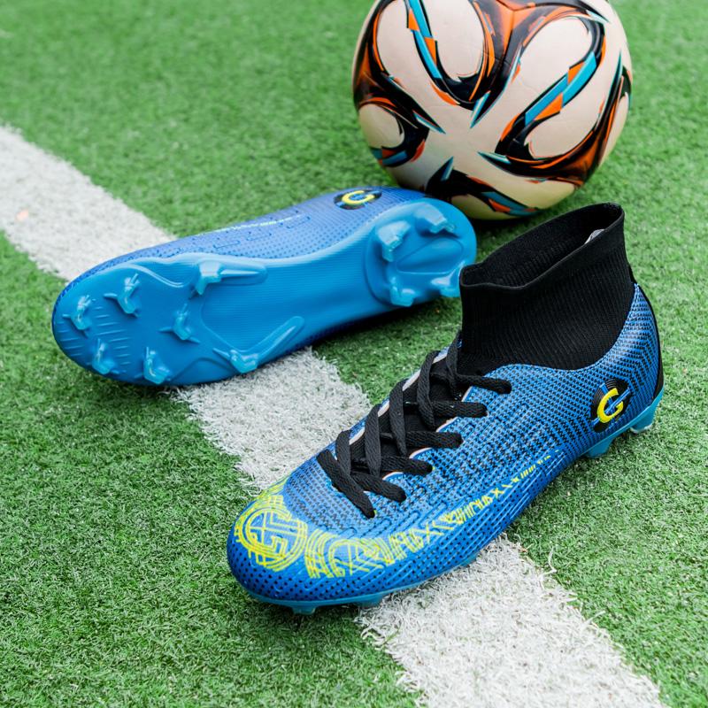 Buy Men Outdoor Sneakers Soccer Shoes Ankle Football Boots Turf Soccer ...