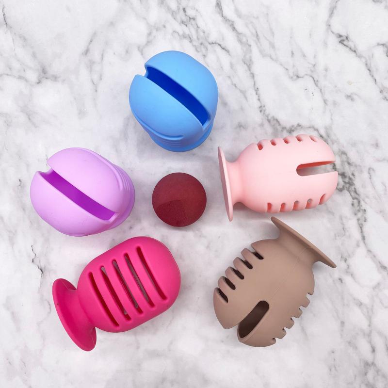Satın alın Silicone Makeup Sponge Holder Portable Breathable Dustproof ...