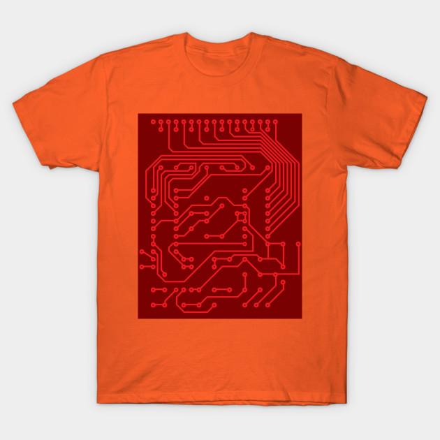 Buy Men Premium Cotton Harajuku T Shirt Electric Scheme Print Men's Tee ...