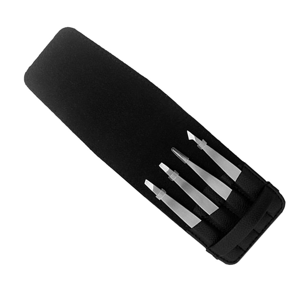4pcs Eyebrow Splinter Facial Hair Removal Precision Slant Flat Tweezers ...