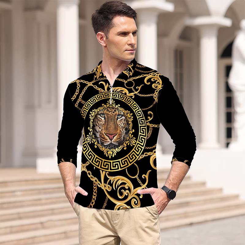 Buy Simple Polo Shirt Men's Long Sleeve T-shirt Fashion Top at ...