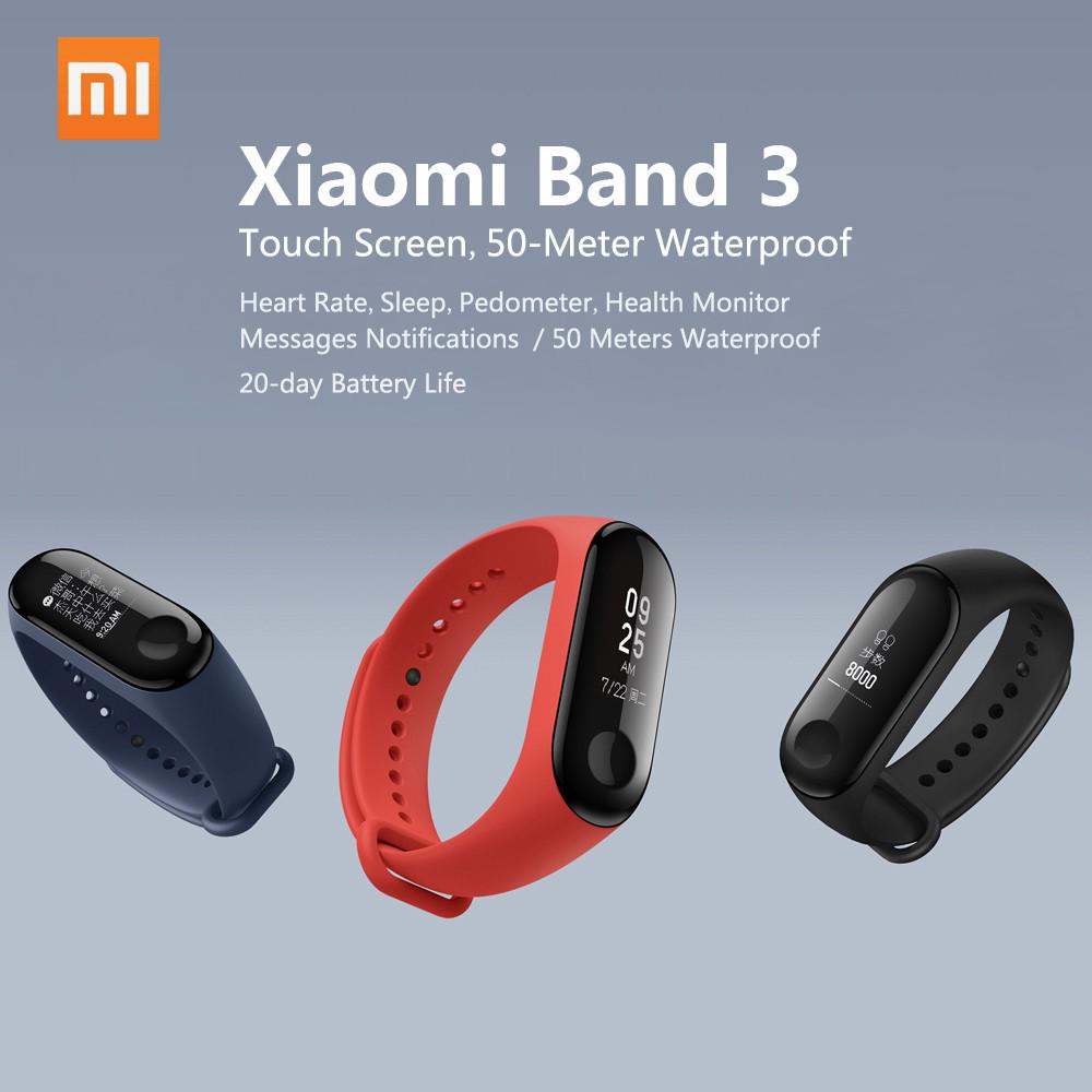 Buy Xiaomi Mi Band 3 Smart Wristband Screen Touchpad Heart Rate ...