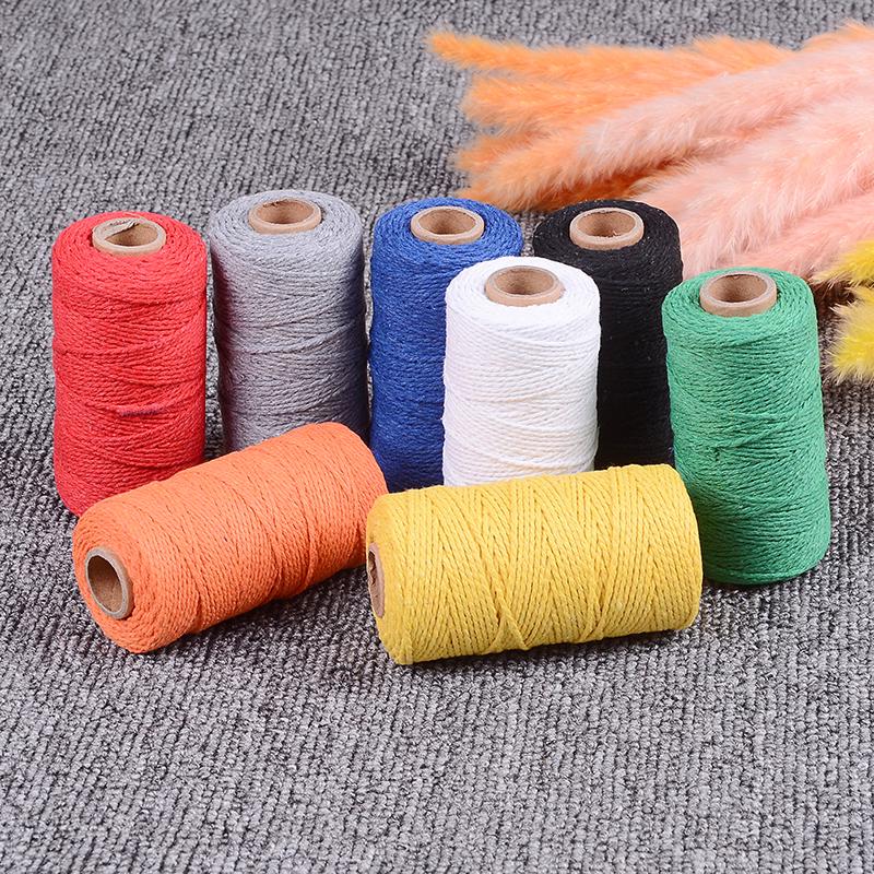 Buy 1X 100M Long/100Yard Pure Cotton Twisted Cord Rope Crafts Macrame ...