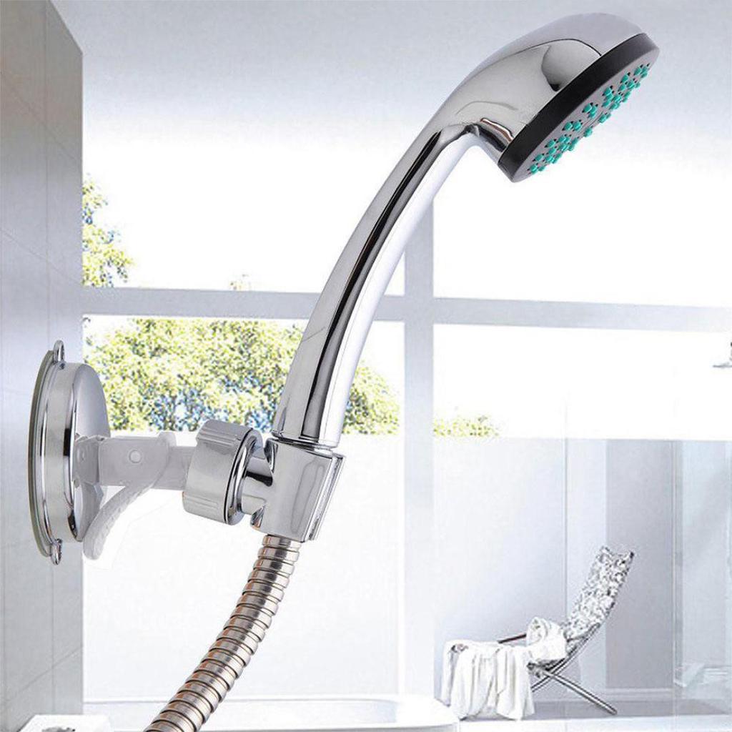 Buy Shower Head Handset Holder Chrome Bathroom Wall Mount Adjustable ...