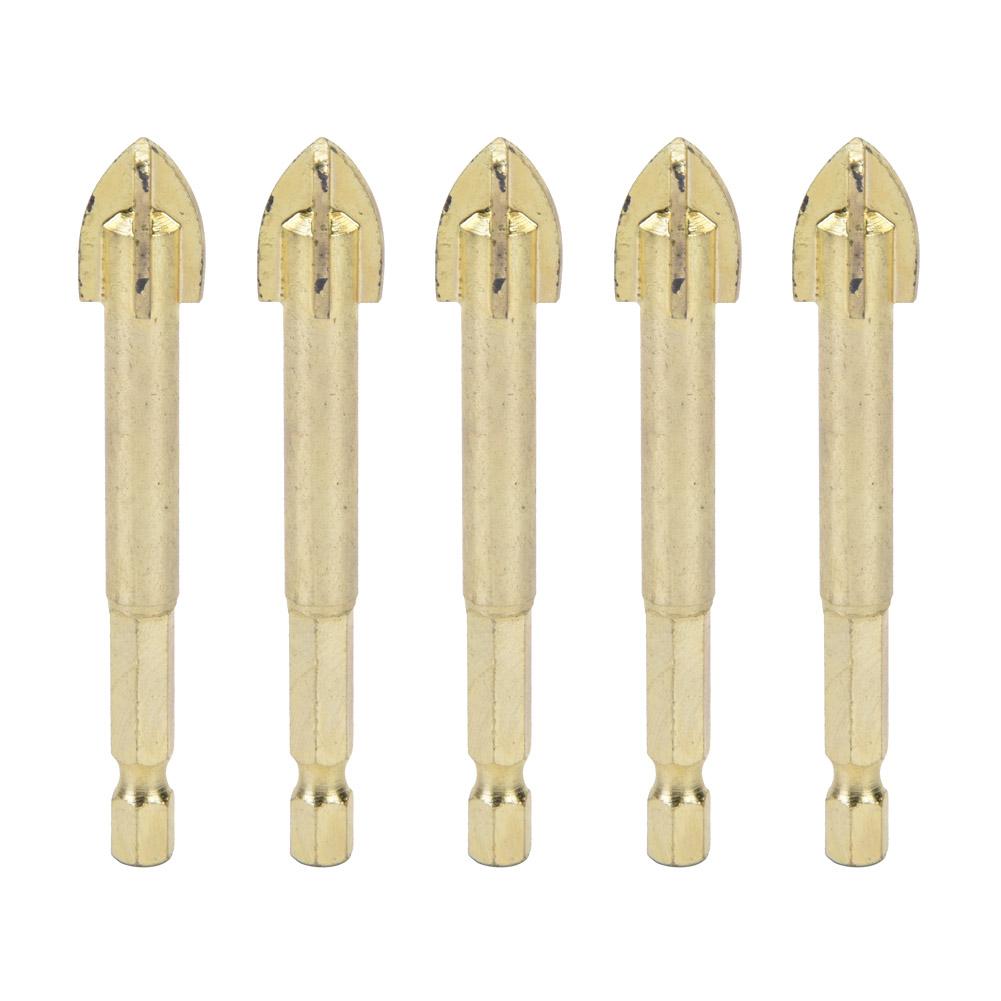 Satın alın Triangular Twisted Drill Bits Carbide Hex Shank Cross Drill ...