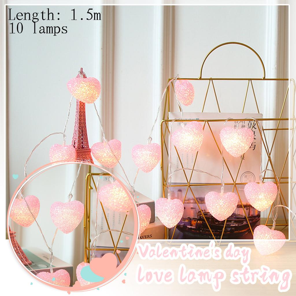 Buy 1.5M Heart Shape String Light, Romantic Love 10 Led String Lights ...
