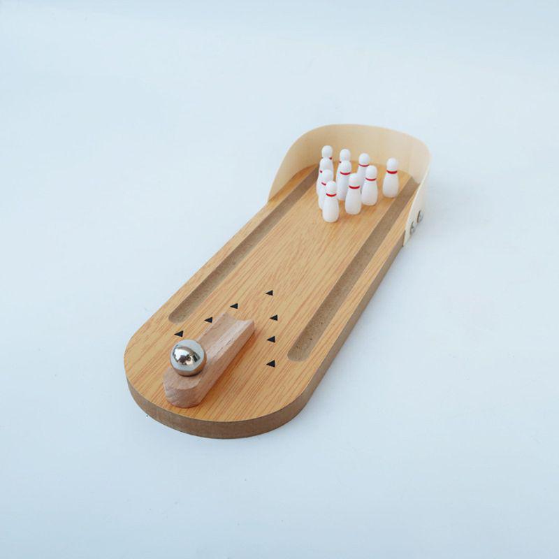 Buy Parrot Bird Toy Wooden Mini Desktop Bowling Parakeet Intelligence ...
