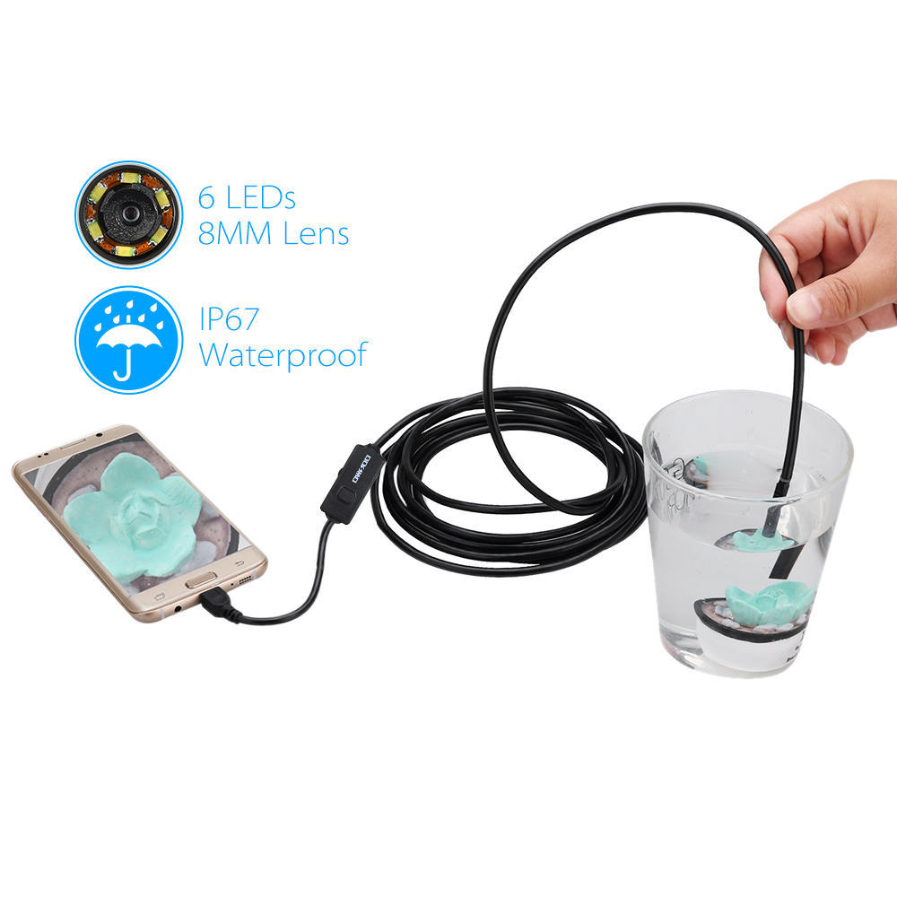 Buy OWSOO 2.0 Megapixels HD 6 LEDS 8MM 720P Endoscope IP67 Waterproof ...