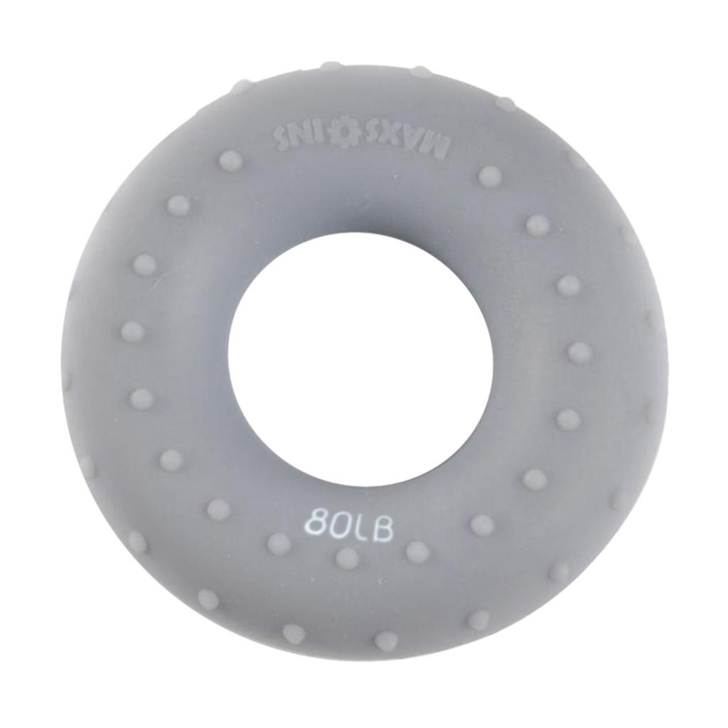 80LB Silicone Hand Strengthener Gripper Ring Forearm Wrist Finger ...