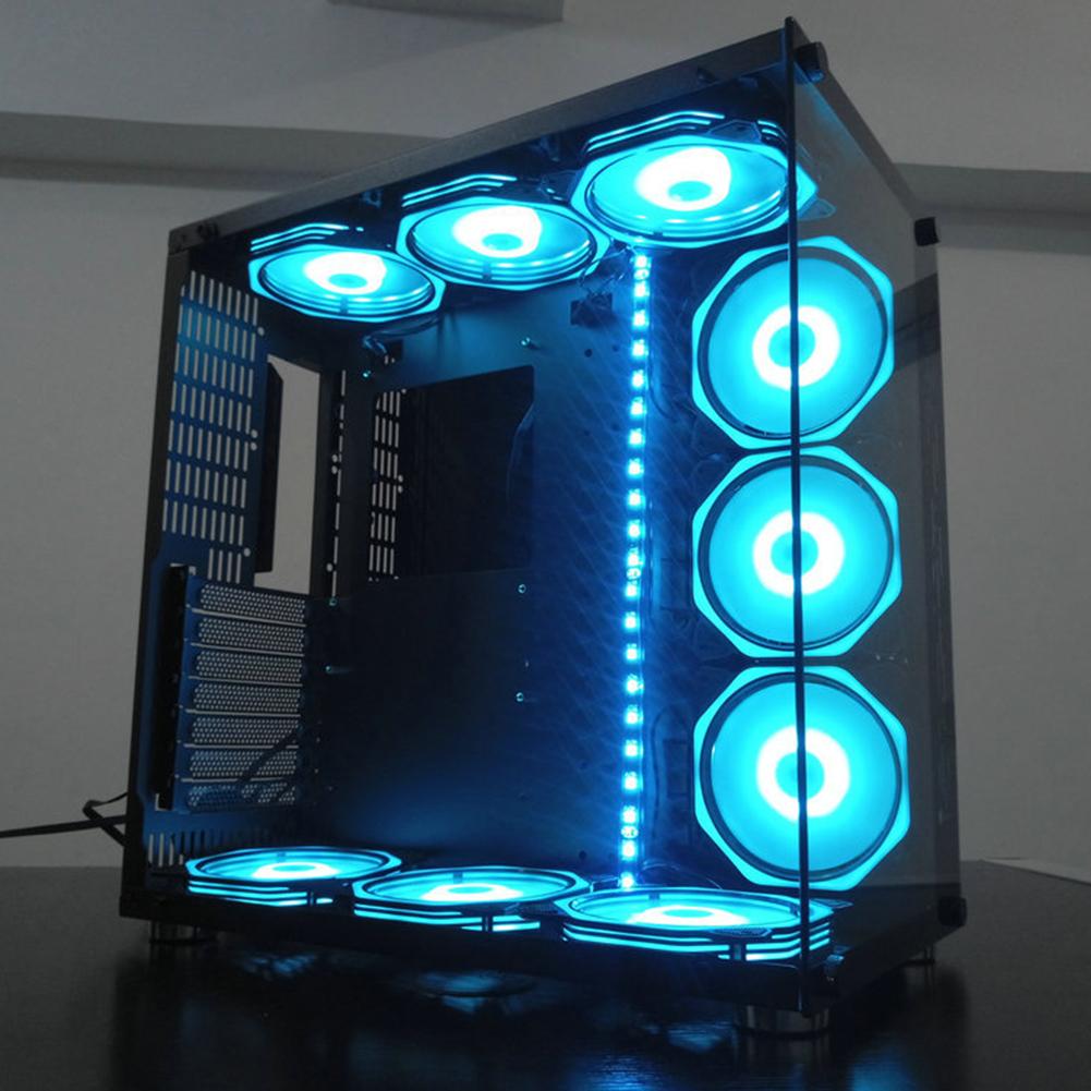 Buy COOLMOON RGB 120mm Double Aura Silent PC Case Cooler Fan w/Remote ...