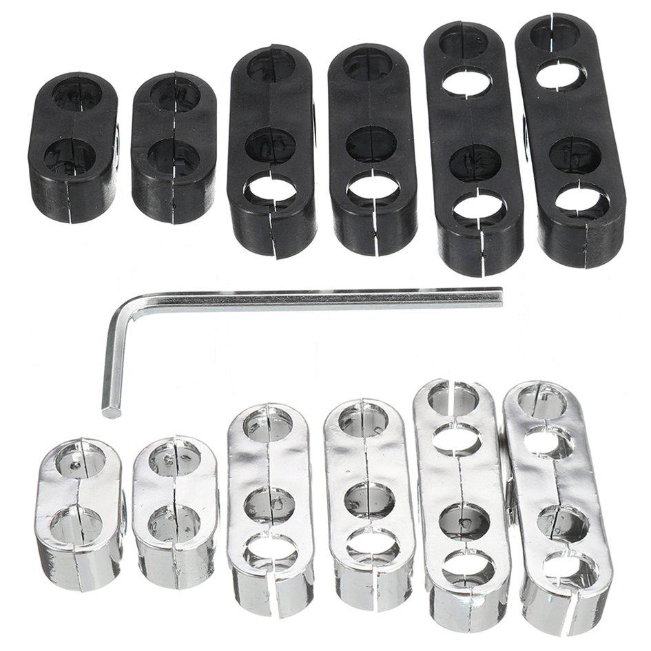 Buy Chrome Spark Plug Wire Separators Dividers Looms Fits Chevy Ford ...