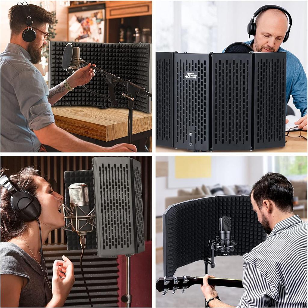 Cheap 5 Panel Professional Collapsible Mic Shield, High Density ...