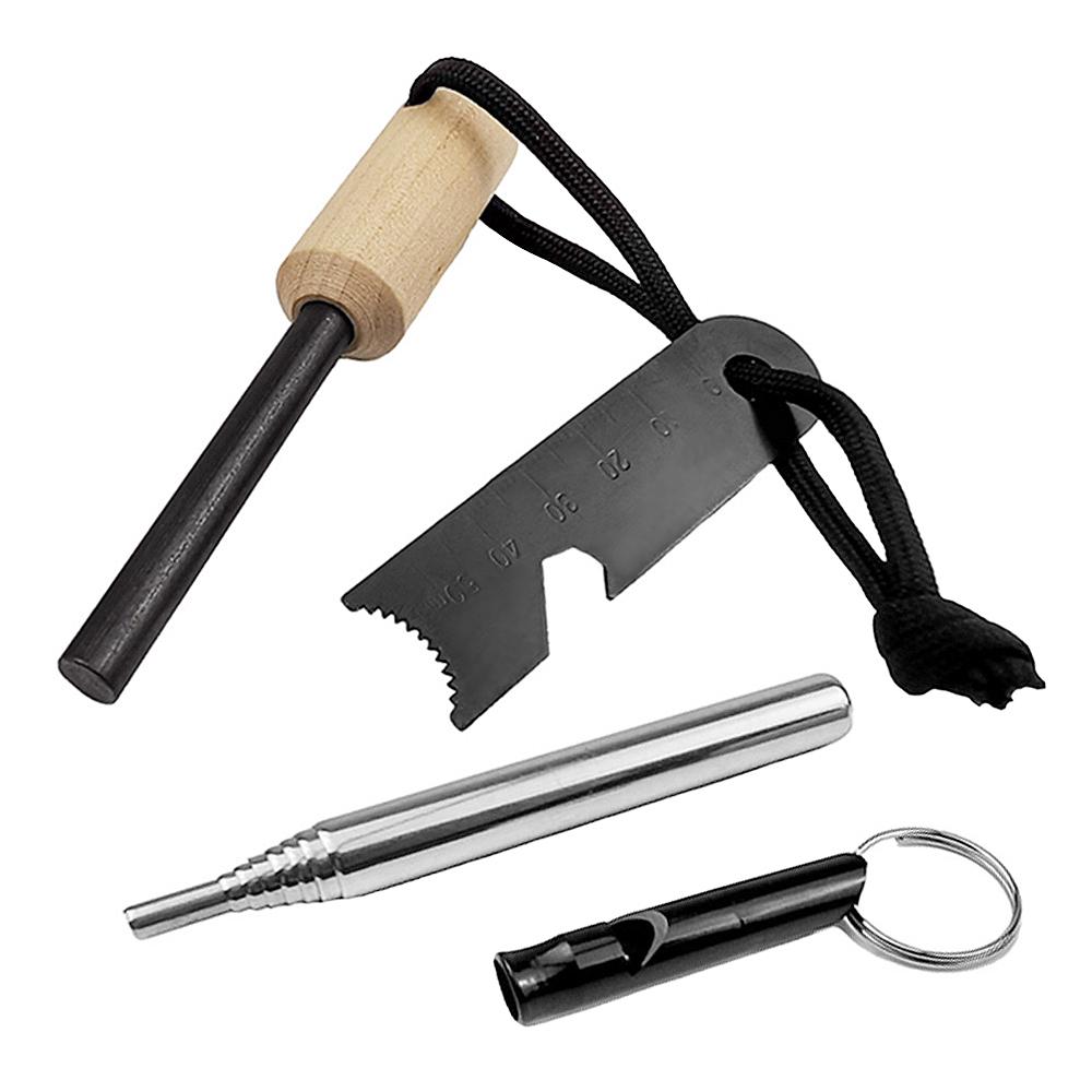 Buy Outdoor Flint Fire Tool Set Fire Blowpipe Whistle Emergency Tools ...