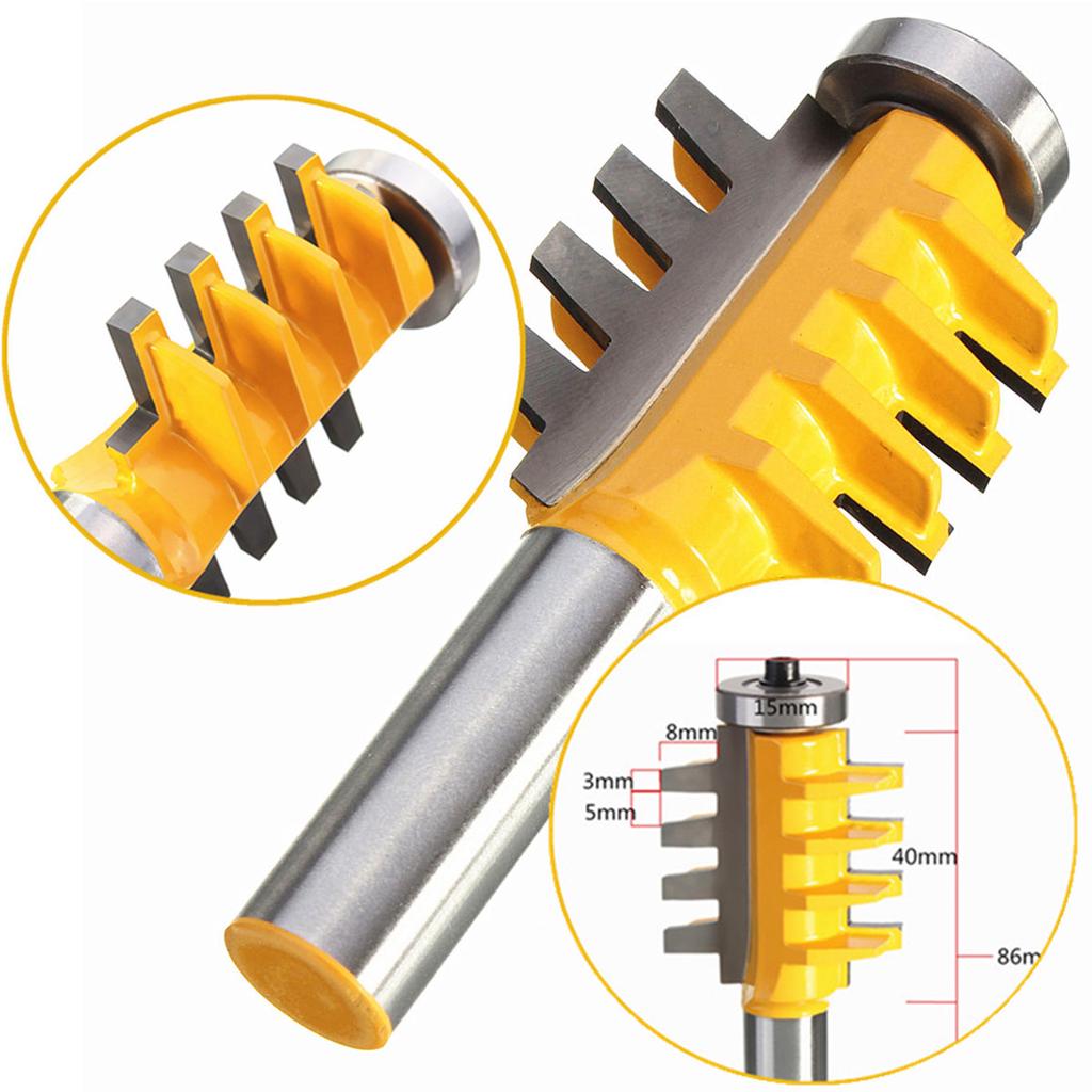 Buy 1/2" Shank Reversible Finger Joint Glue Joint Router Bit Cone Tenon ...
