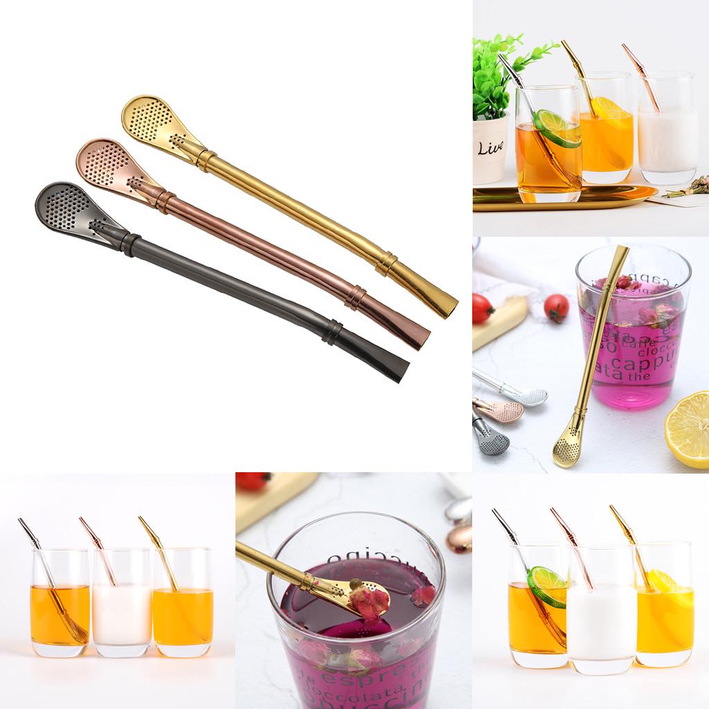 Buy 2pcs Multifunction Stainless Steel Smooth Yerba Mate Tea Filtered ...