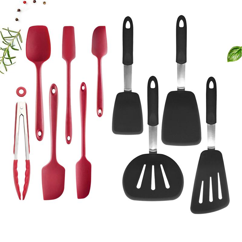10Pcs/Set Heat Resistant Kitchen Non-Stick Silicone Kitchenware Cooking ...