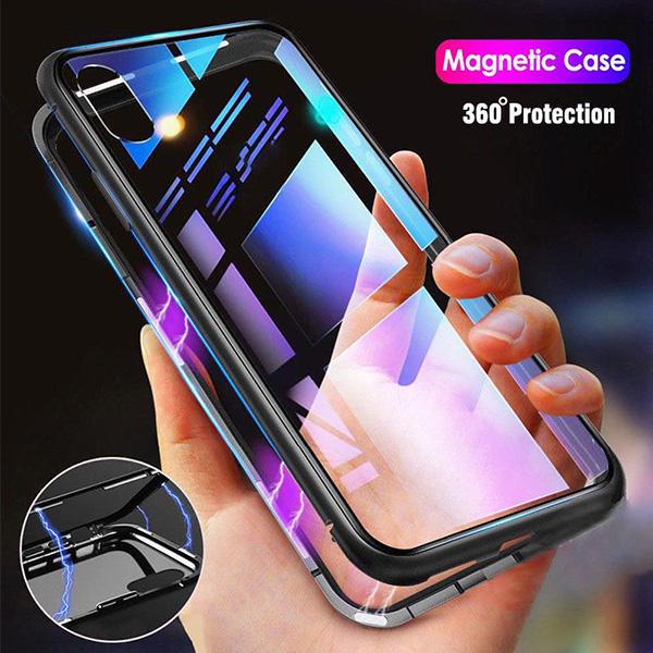 Buy Magnetic Case for IPhone XS MAX X XR 8 7 6 6s Plus Tempered Glass ...