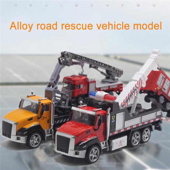 Cheap 2Pcs Diecast Rescue Vehicle Fire Truck Pull Back Light Music ...