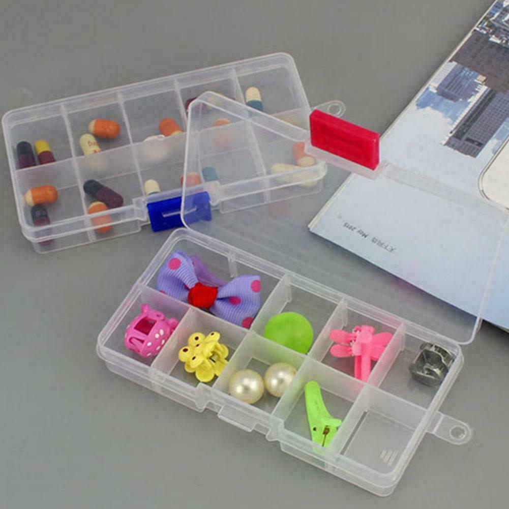 Grids Box Adjustable Jewelry Box Transparent DIY Hand Box Tool Storage ...