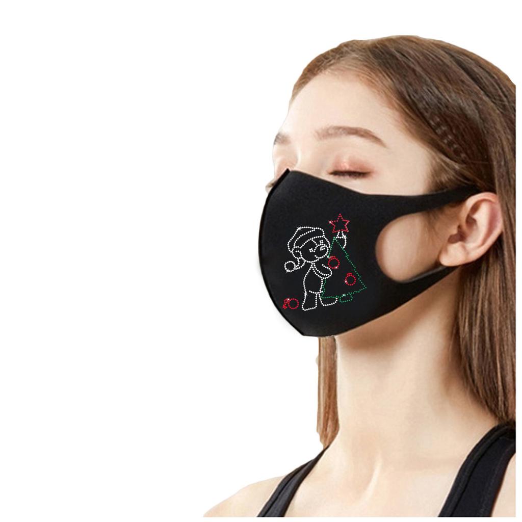 Buy 5PC Unisex Adult Winter Mask Rhinestone Warm Hair Ball Hanging Ear ...