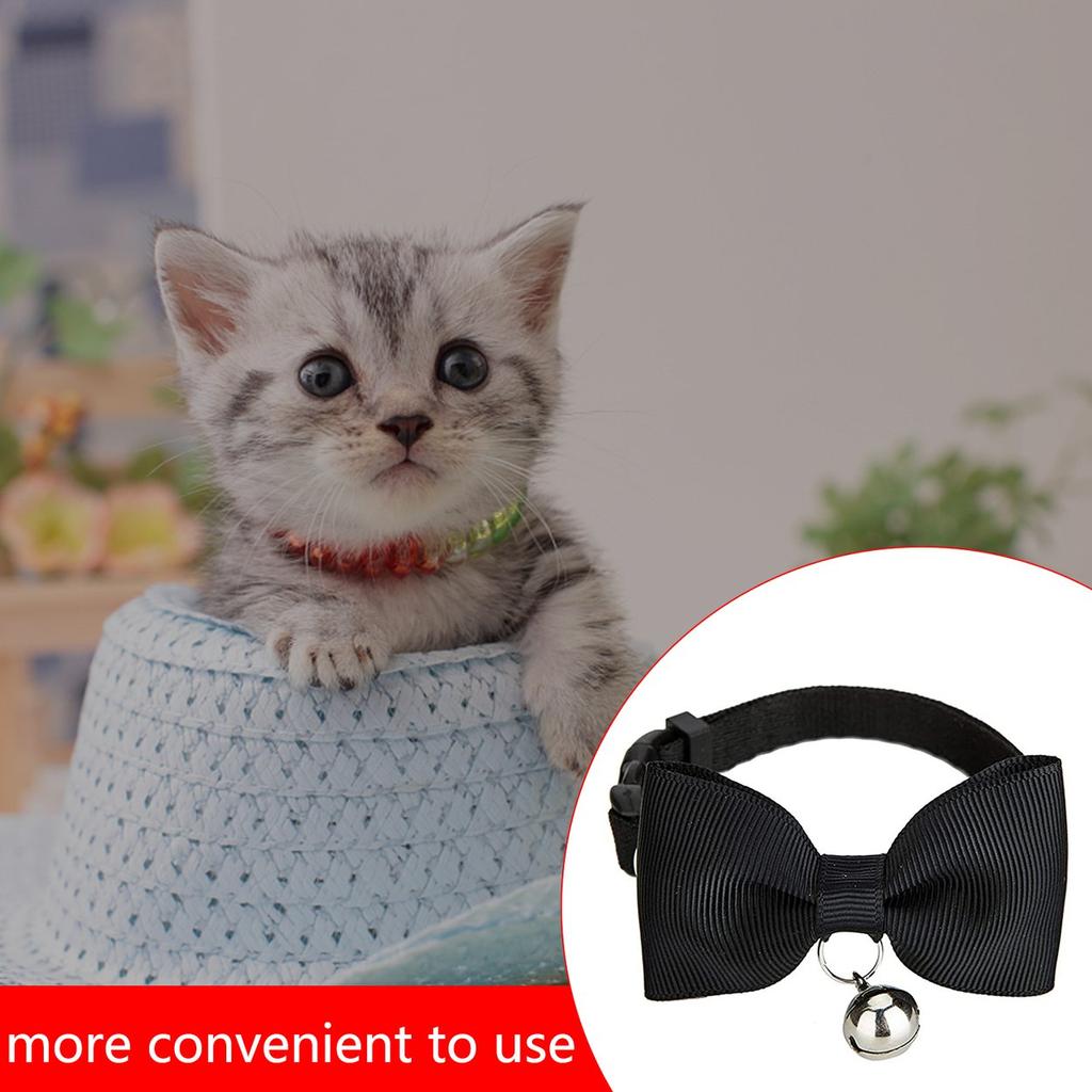 Bunny Funny Pretty Cat Collar With Bell And Bowtie Adjustable Safety ...