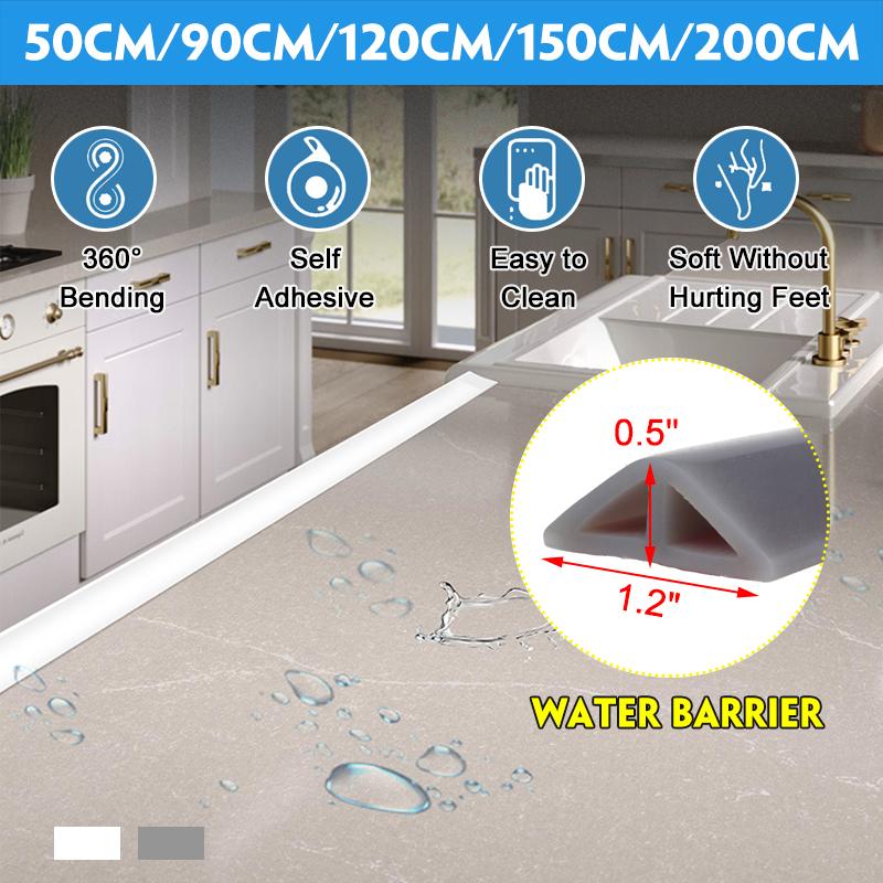 Buy 12MM Hight Silicone Water Stopper Bendable Kitchen Countertop Water ...