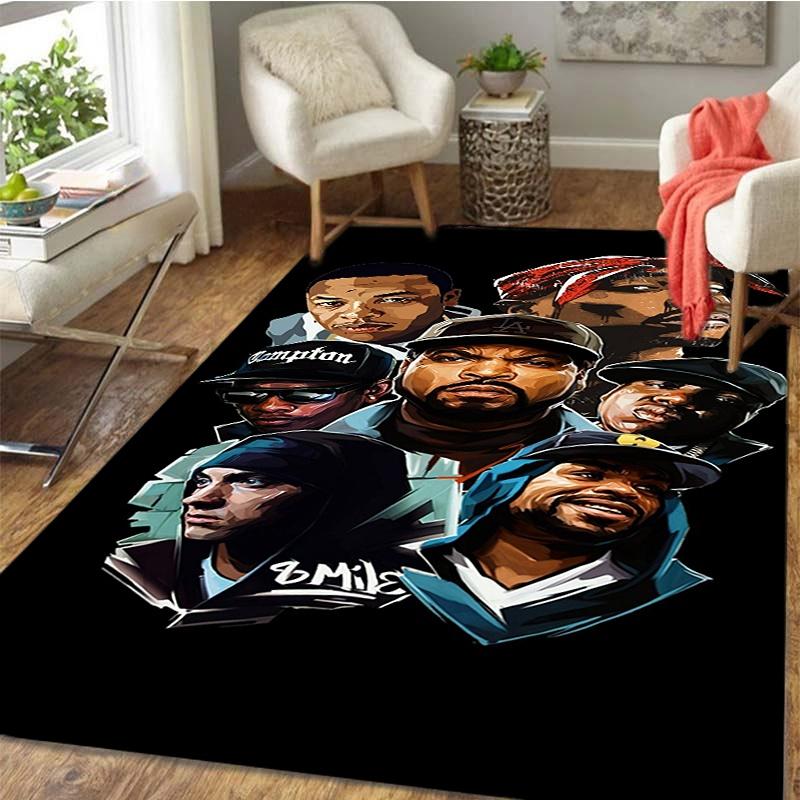 Cheap Rap Hip Hop Music Star Rectangular Carpet, Home Living Room Sofa ...