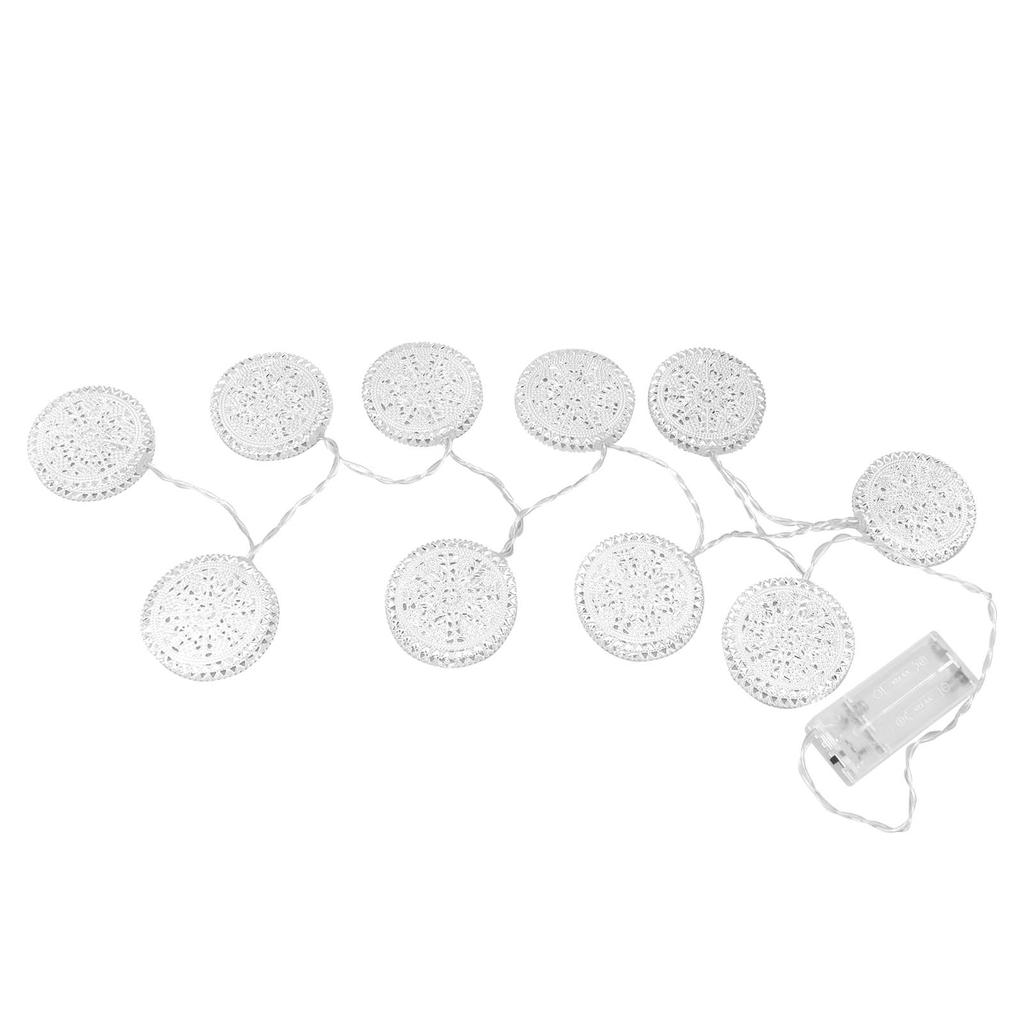 Buy Wrought Iron Light String Warm Light IP45 Waterproof Round Flower ...