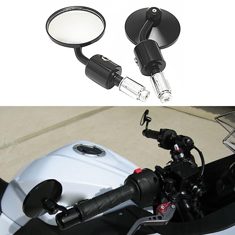 Buy Black CNC Motorcycle Handlebar Bar End Mirrors 7/8 22mm for ...