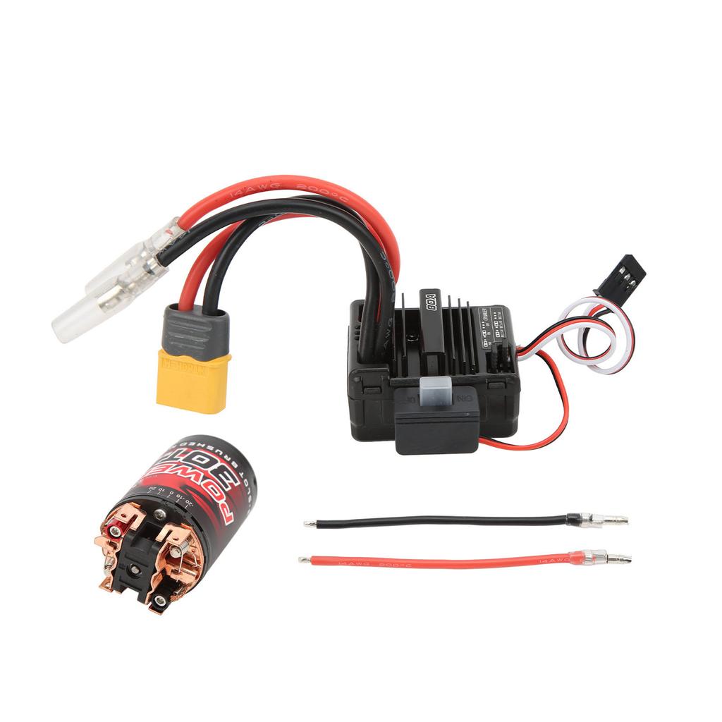 Buy RC 3 Slot 550 Brushed Motor 30T with 80A ESC Combo Set for 1/10 1/ ...