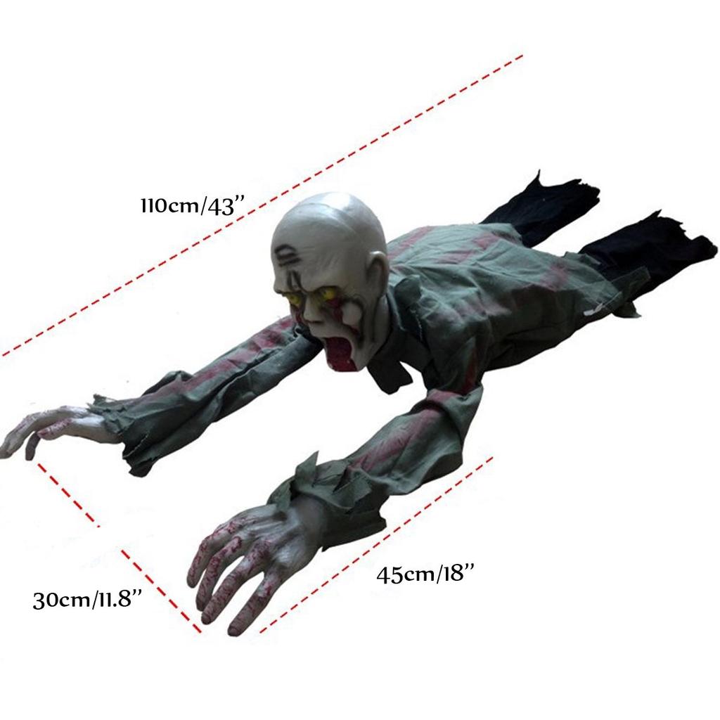 Buy Halloween Horror Decor Scary Crawling Zombie Realistic Body Haunted ...