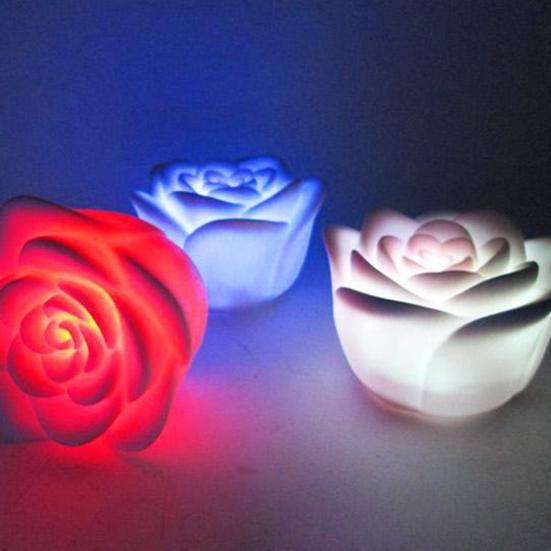 Buy Yousheng Waterproof Changing LED Flower Color Night Light Home ...