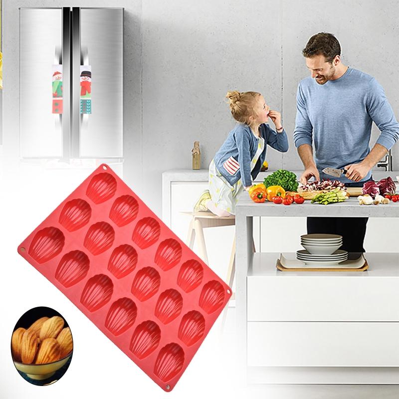 Buy 18 Cavity Shell Shape Cake Baking Molds Silicone Chocolate Candy ...