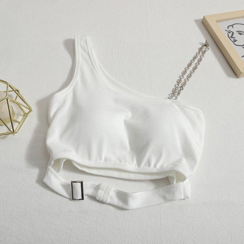 Cheap ITOOLIN Y2K Women Chain Shoulder Strap Tank Tops With Bra Pad ...