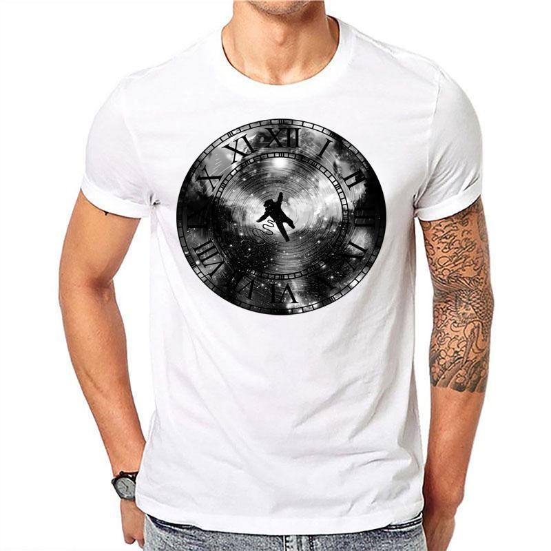Buy Space Time Print Short Sleeve O-Neck Tshirt Hip Hop Swag Streetwear ...