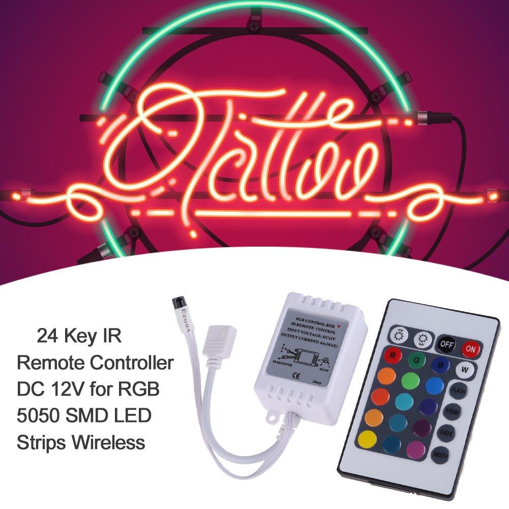 Buy 24 Key IR Remote Controller DC 12V for RGB 5050 SMD LED Strips ...
