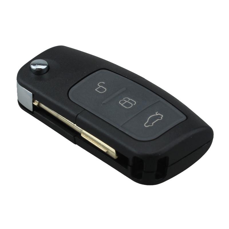 Buy 434Mhz 3 Buttons Flip Key Fob Transponder 4D60 Chip For Ford Focus ...