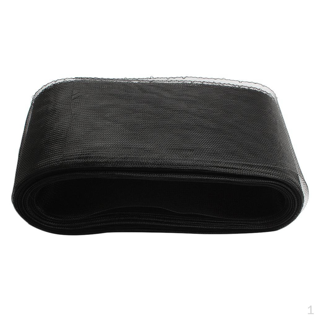 Cheap 25yd X 16cm Polyester Ribbon Net Wedding Sewing Crafts DIY Black ...