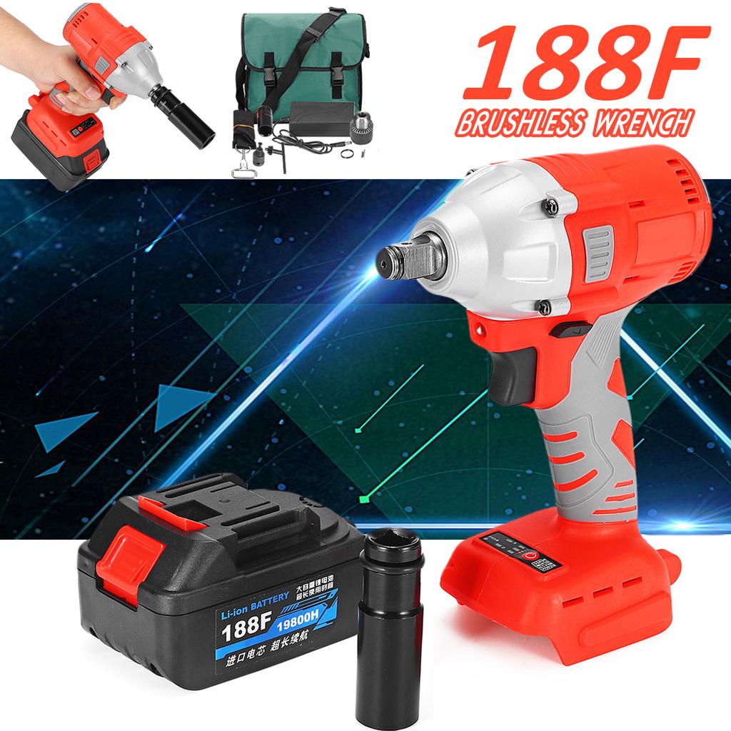 Buy 188/228/288F 1/2Inch Brushless Cordless Drill Impact Wrench Driver ...