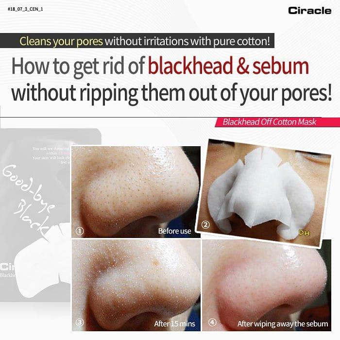 Buy [Ciracle] Blackhead Off Cotton Mask, Blackhead Remove, Goodbye ...