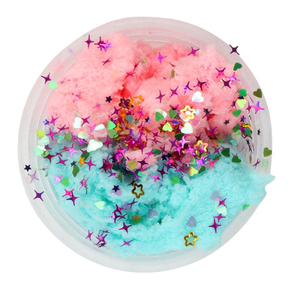 Crystal Dynamic Sequin Fluffy Slime Toy Hand-Pulled Mud DIY Plasticine ...