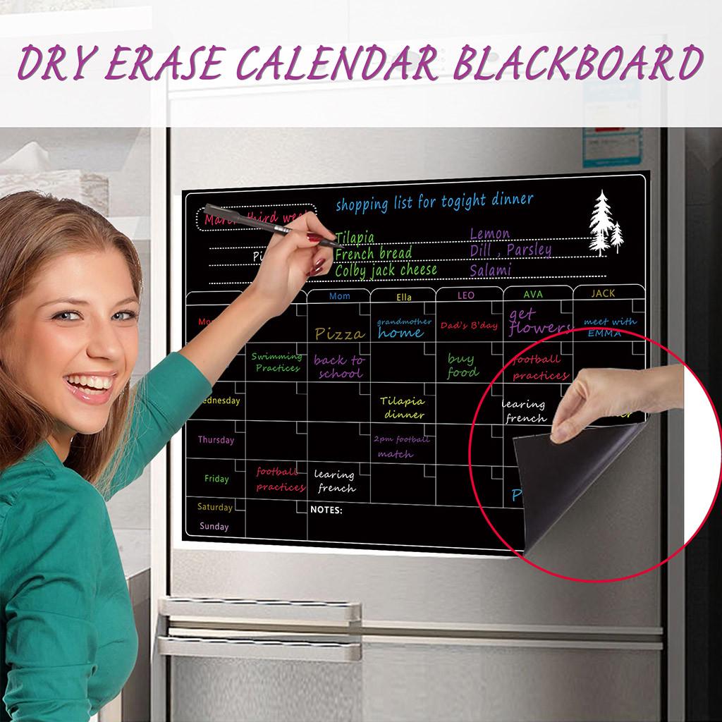 Buy Blackboard Magnetic Calendars For Refrigerator Family Notepad Daily ...