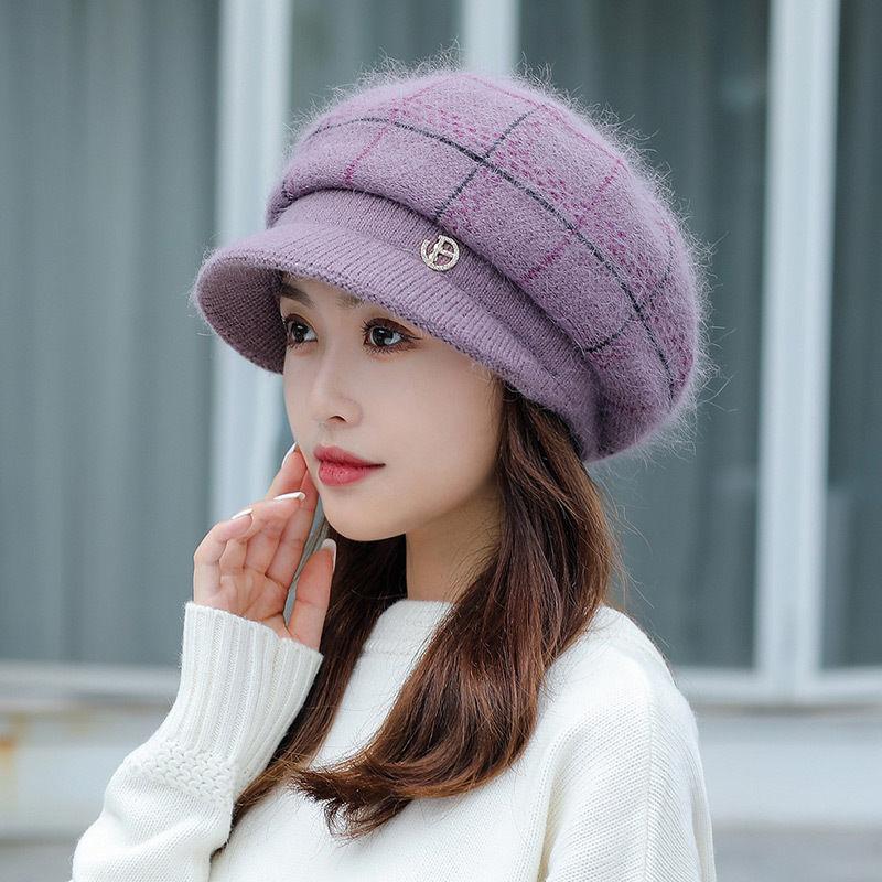 Cheap Hat Women's Autumn and Winter Fashion All-match Top Hat Knitted ...