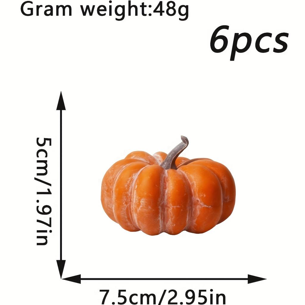 Cheap 6pcs 2.95 Inch Artificial Triangle Pumpkin Is Used For Halloween ...