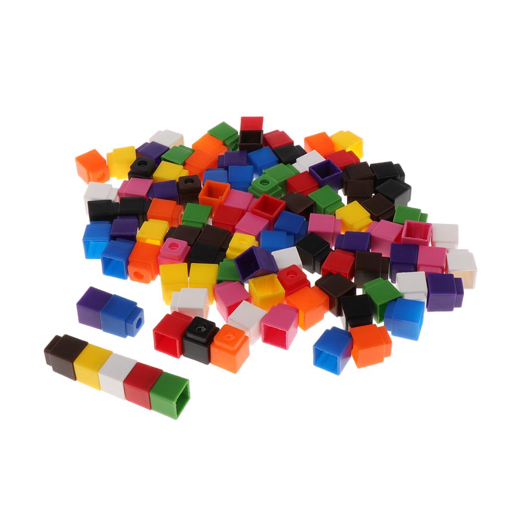Buy 200pcs Learning Resources Interlocking Math Link Cubes Snap Blocks ...