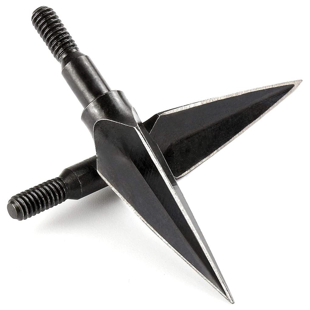 Buy 16 PCS Metal Archery Arrowheads 125 Grain Broad Head Tips Arrows ...