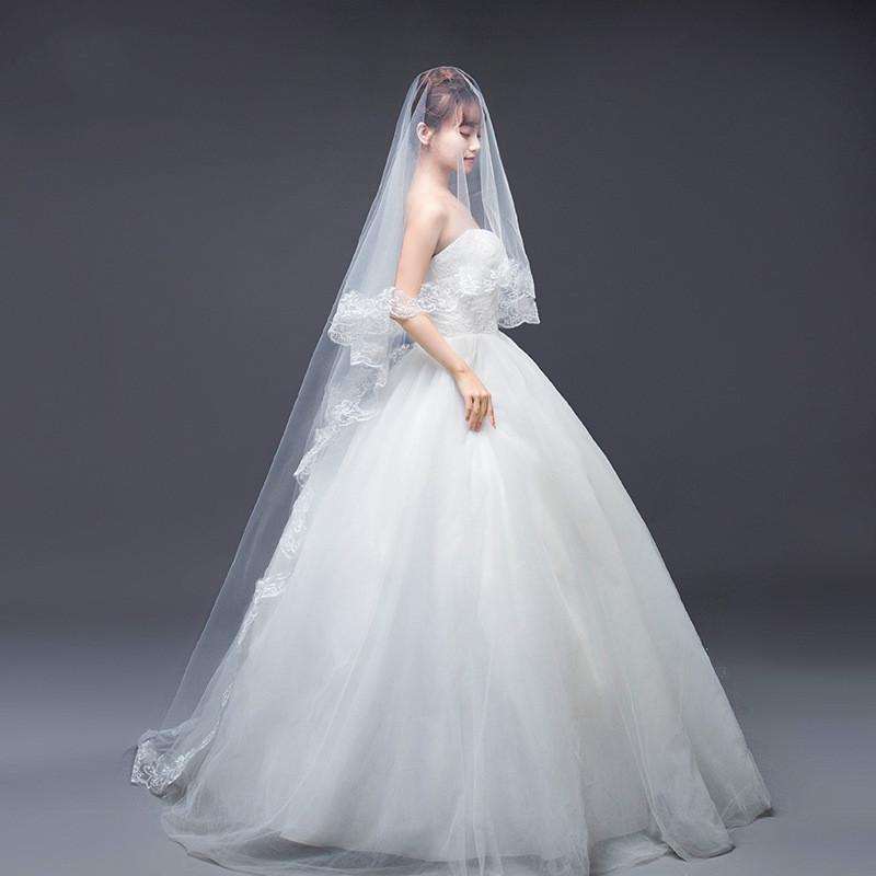 Buy New Bridal Head Veil Long Lace Hair Accessories at affordable ...