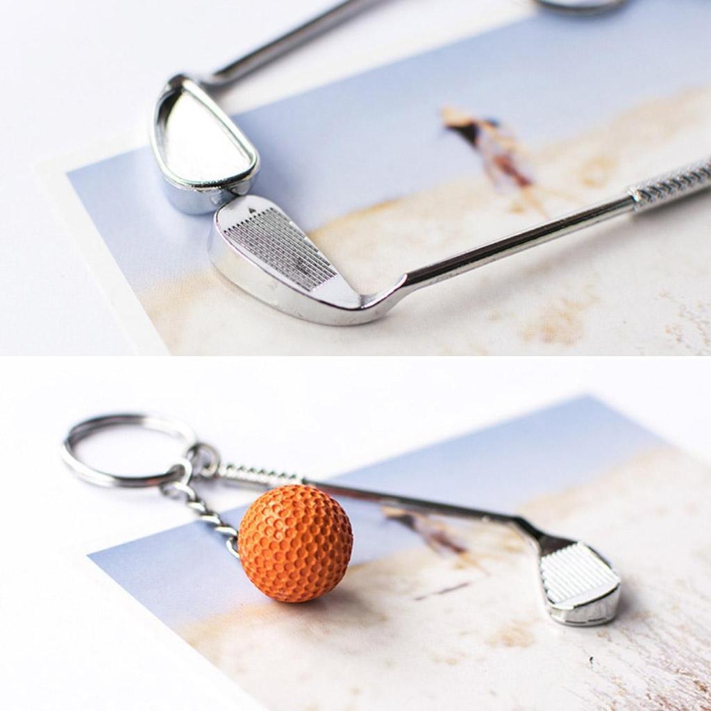 Buy Creative Golf Keychain Mini Golf Ball Pendant Key Chain Keyring For ...